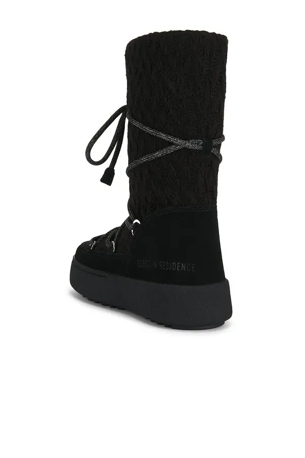 Moon Boot X Guest In Residence Ltrack Knit Boot - Black