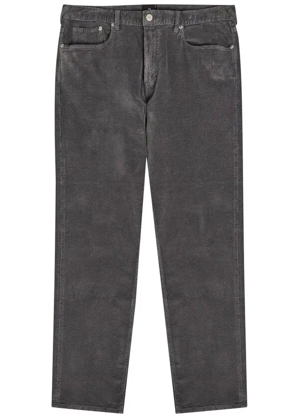 Paul Smith Tapered-leg Corduroy Trousers - Grey