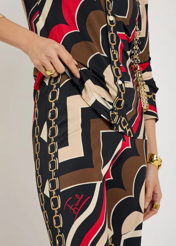 Emilio Pucci Istrice Printed Satin Trousers - Red