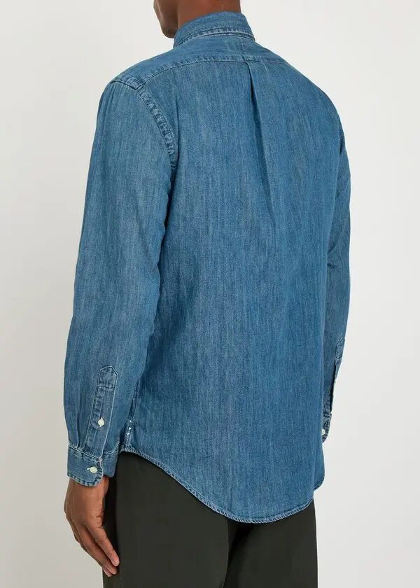 Polo Ralph Lauren Logo-embroidered Denim Shirt - Blue