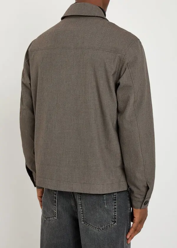WAX LONDON Eldon Houndstooth Jacket - Brown