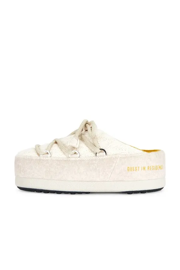 Moon Boot X Guest In Residence Evx Mule Knit Boot - White Sand