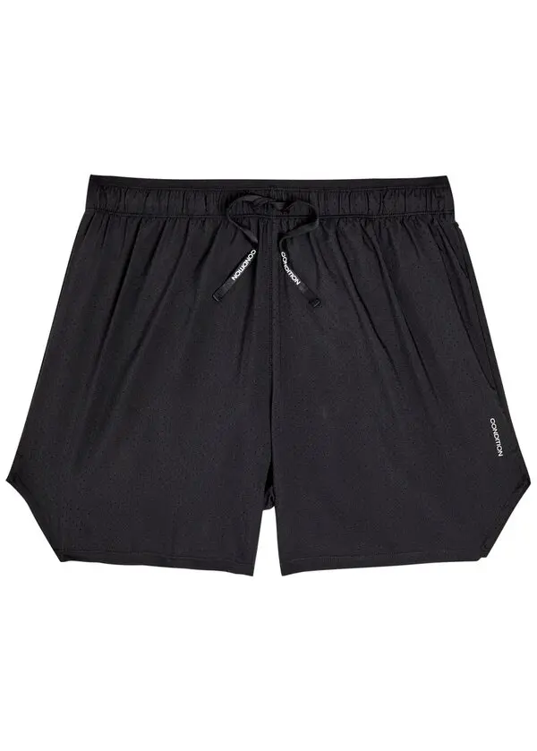 CONDITION Aero Perforated Stretch-jersey Shorts - Black