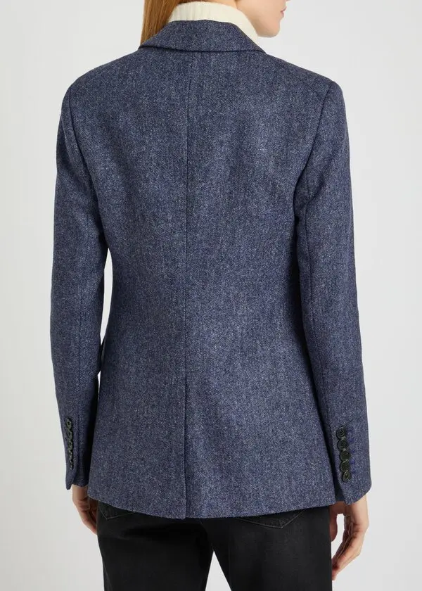 Veronica Beard Vega Dickey Wool Blazer - Black / White / Grey