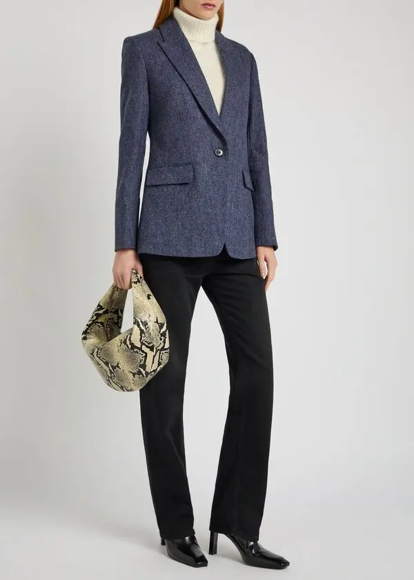 Veronica Beard Vega Dickey Wool Blazer - Black / White / Grey