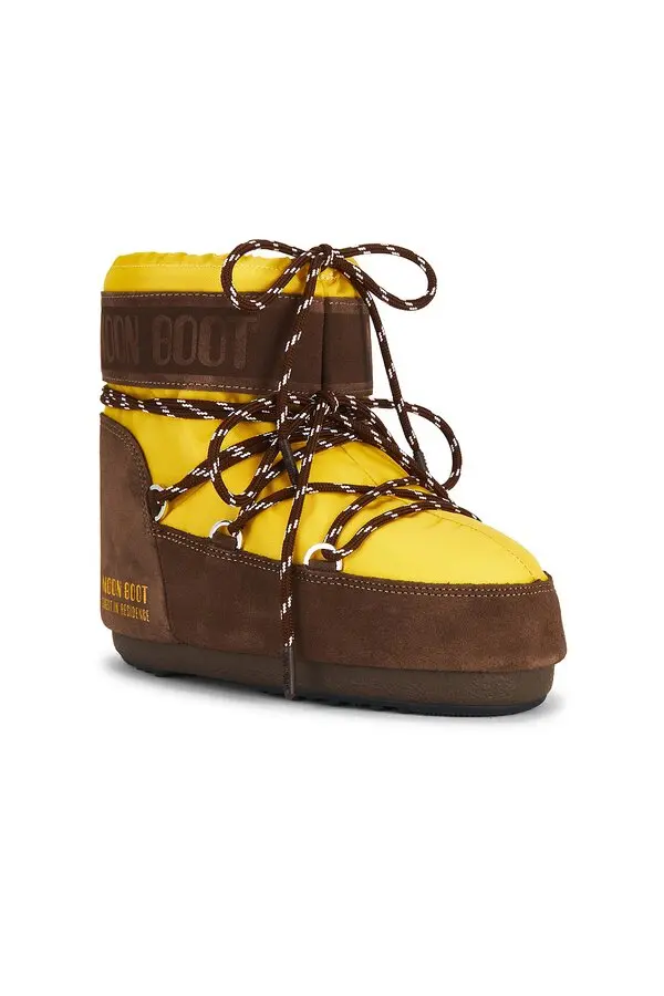 Moon Boot X Guest In Residence Icon Low Nylon Boots - Sunflower & Cocoa