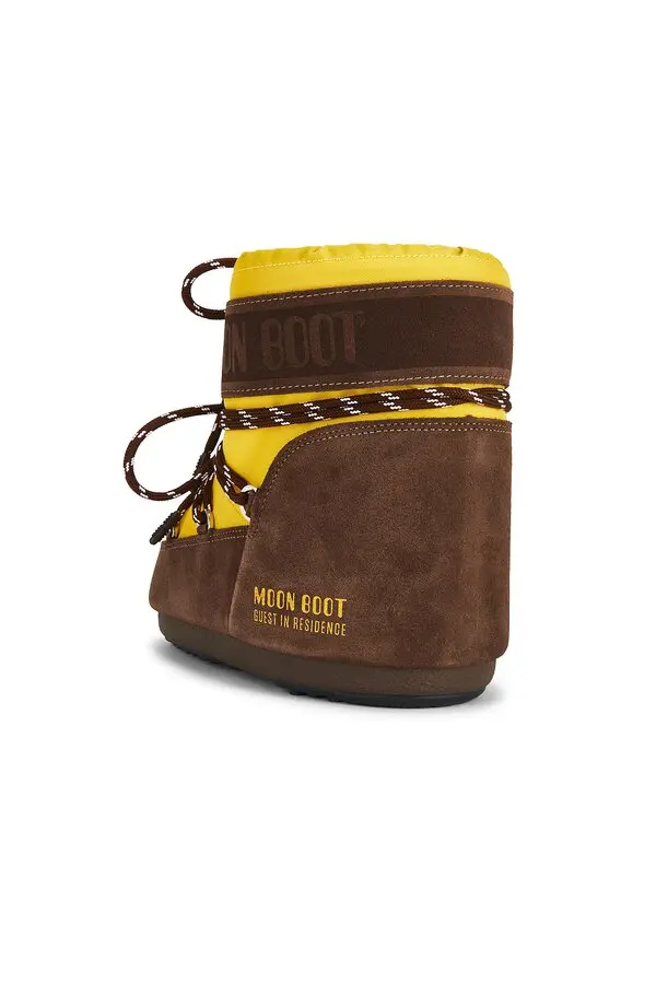 Moon Boot X Guest In Residence Icon Low Nylon Boots - Sunflower & Cocoa