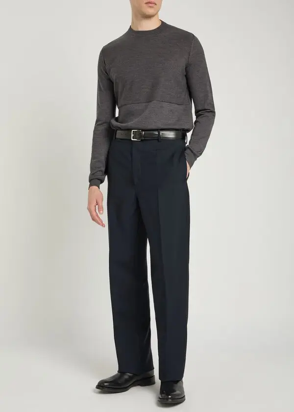 JIL SANDER Straight-leg Wool-blend Trousers
