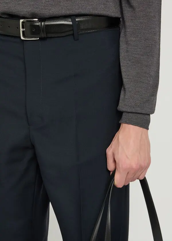 JIL SANDER Straight-leg Wool-blend Trousers