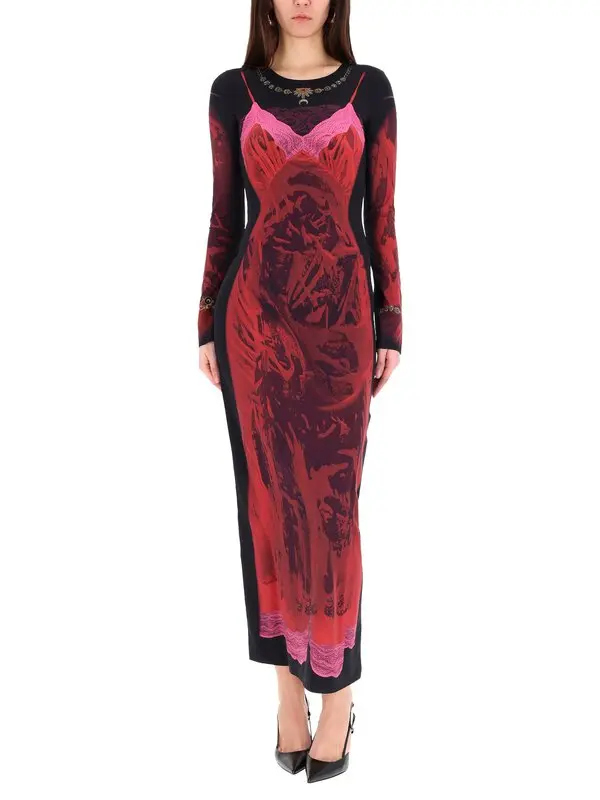 Marine Serre Wet Nuisette Midi Dress - Red - 30% Off | Editorialist