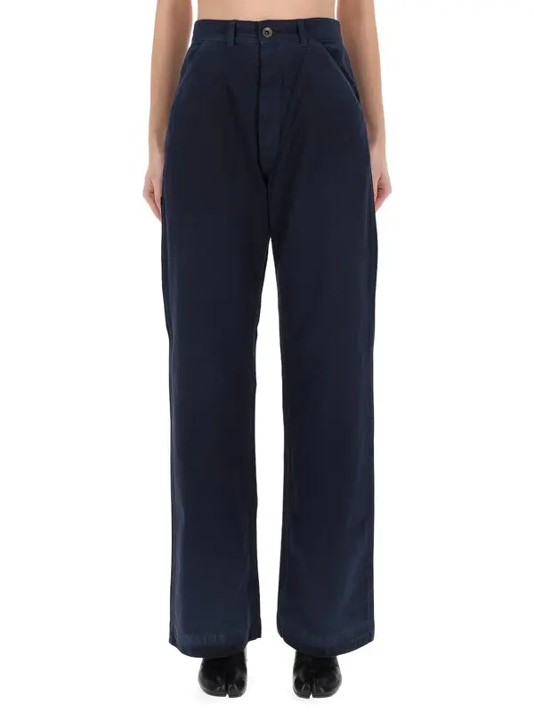MAISON MARGIELA Herringbone Wide Leg Pants