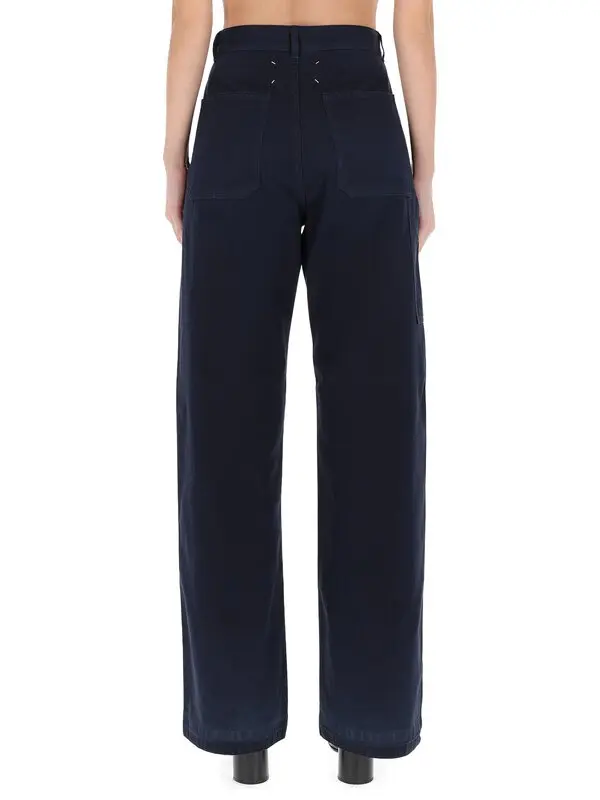 MAISON MARGIELA Herringbone Wide Leg Pants