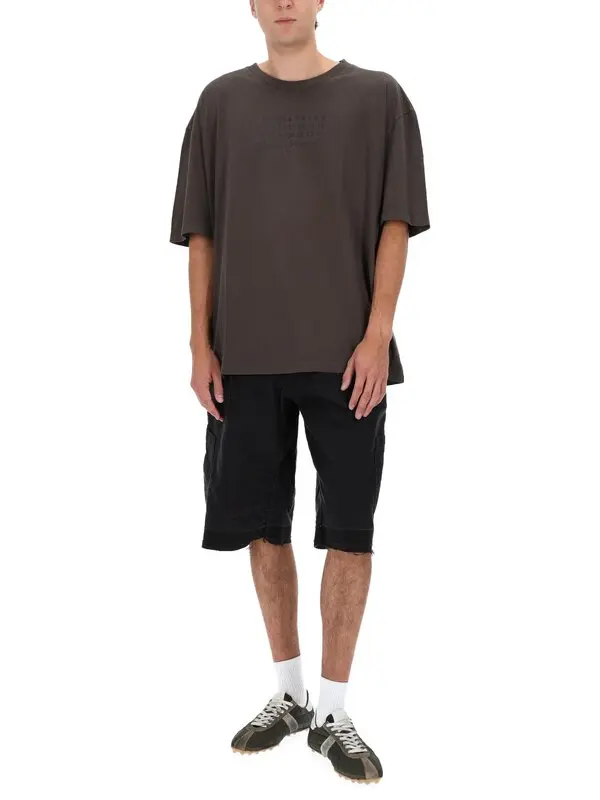 MAISON MARGIELA T-shirt With Logo - Brown