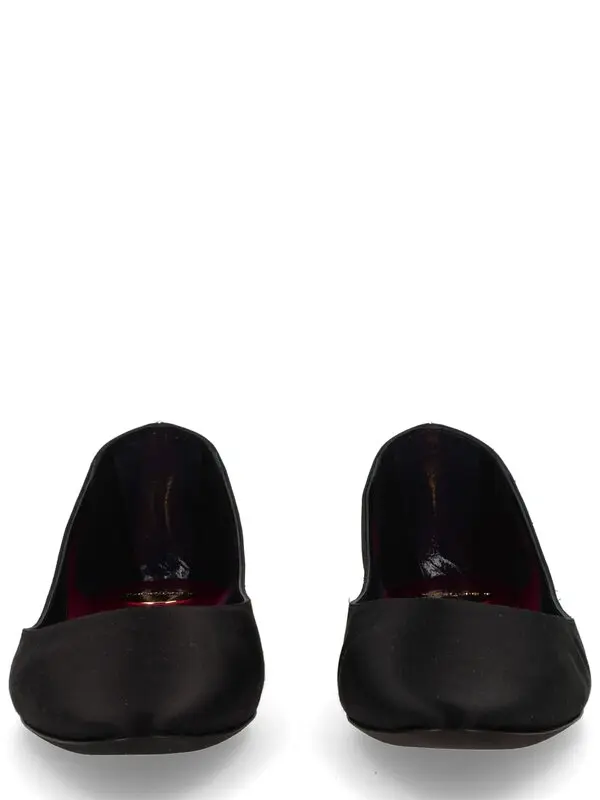 Saint Laurent Crepe Satin Ballerina Flats