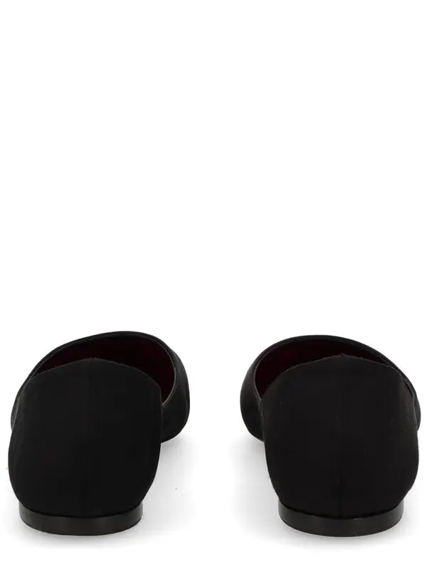 Saint Laurent Crepe Satin Ballerina Flats