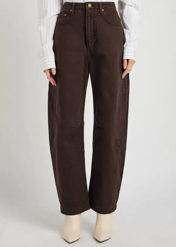 Rag & Bone Charlie Barrel-leg Jeans - Dark Brown