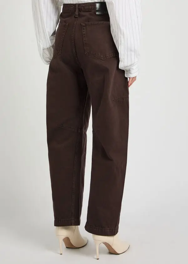Rag & Bone Charlie Barrel-leg Jeans - Dark Brown