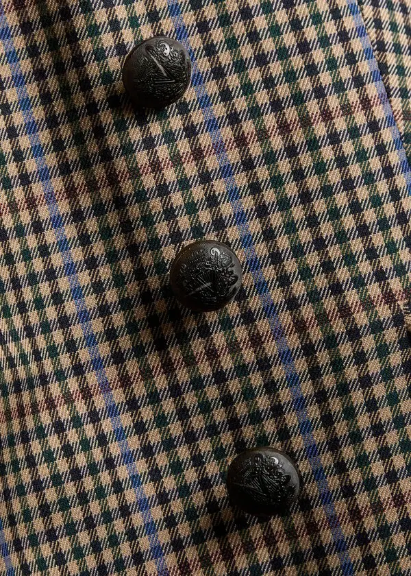 Veronica Beard Claude Dicky Plaid Stretch-wool Blazer - Brown