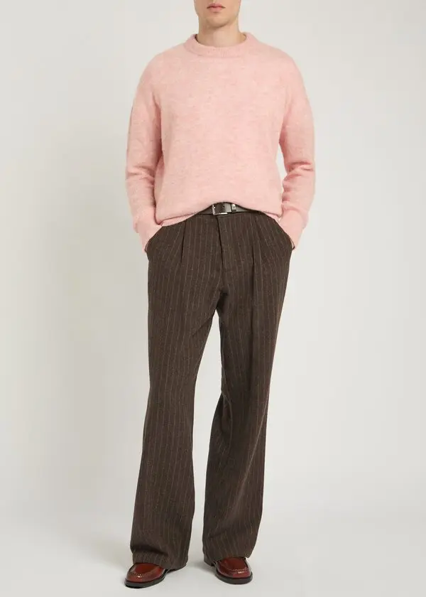 Oliver Peoples Striped Wool-blend Trousers