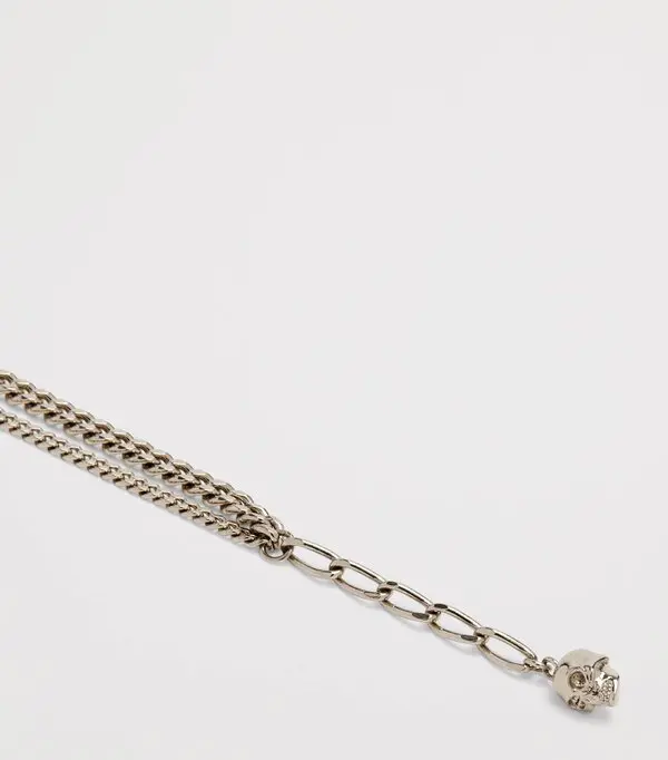 Alexander McQueen Crystal-embellished Skull Pendant Necklace