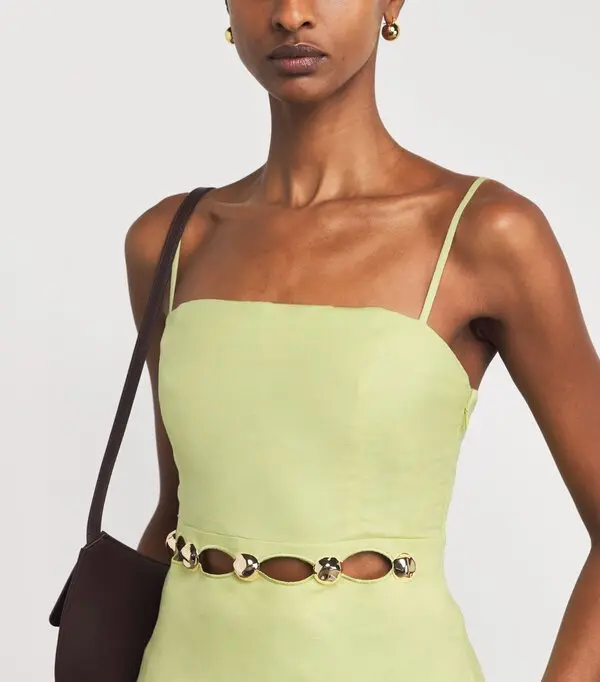 Simkhai Linen-blend Studded Cami