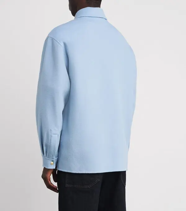 Drole De Monsieur Wool-blend Logo Overshirt