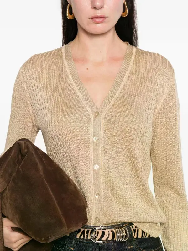 Ralph Lauren Buttoned Ribbed Cardigan
