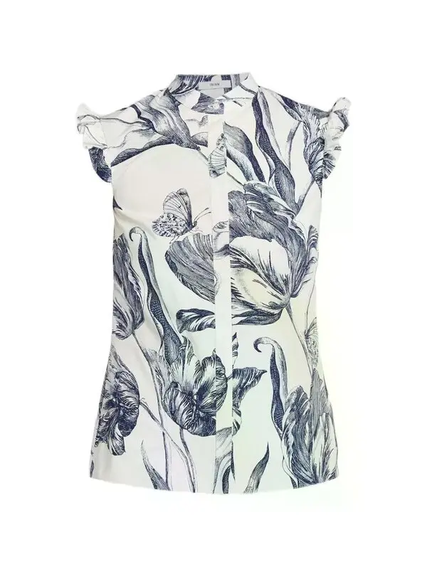 Erdem Floral-print Sleeveless Blouse - White