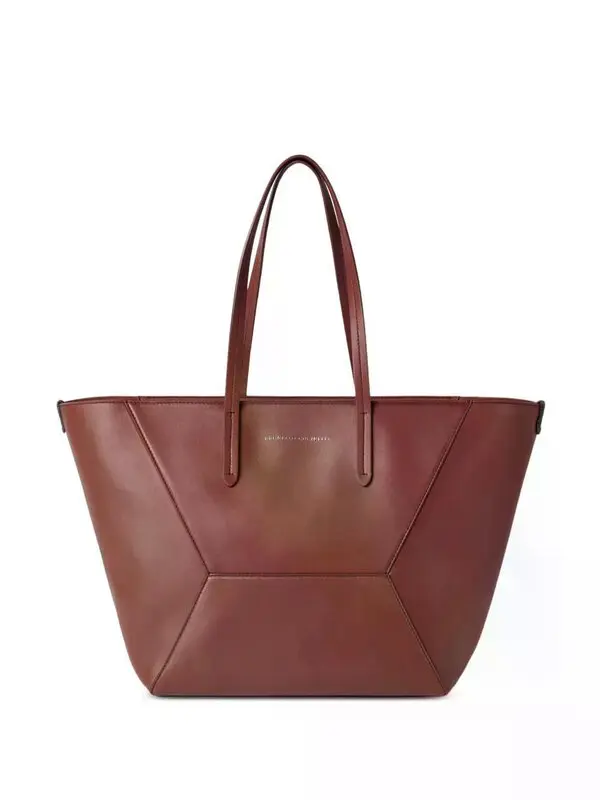Brunello Cucinelli Leather Tote Bag - Red