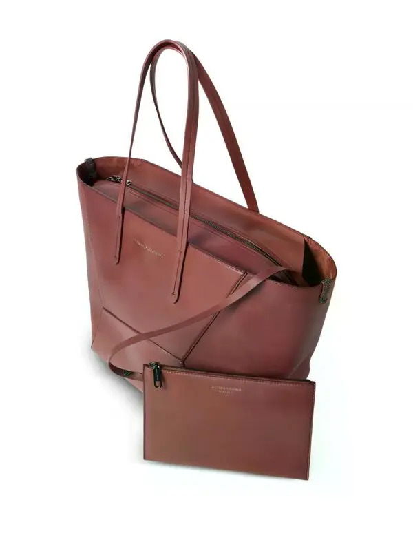 Brunello Cucinelli Leather Tote Bag - Red