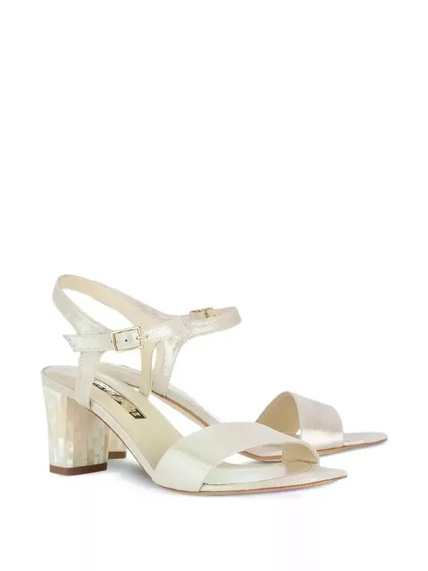 FREYA ROSE Martina Midi Block-heel Sandals - Neutrals