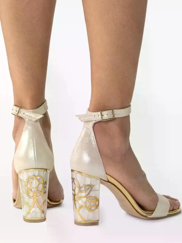 FREYA ROSE Ankle-strap Heeled Sandals - Neutrals