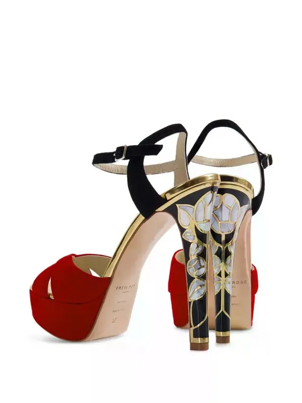 FREYA ROSE Rose In Bloom Heeled Sandals - Red
