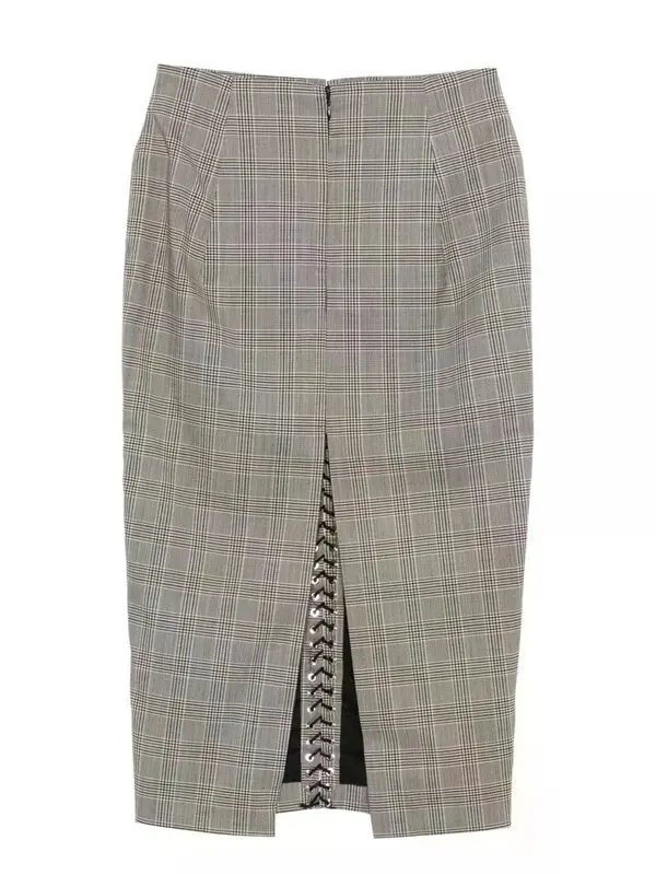 LUDOVIC DE SAINT SERNIN Check-pattern Drawstring Skirt