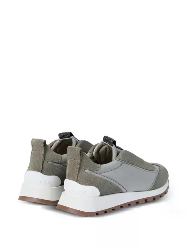 Brunello Cucinelli Suede Panel Slip-on Sneakers - Brown