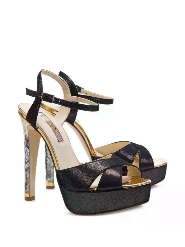 FREYA ROSE Cleopatra Embellished-heel Sandals - Black