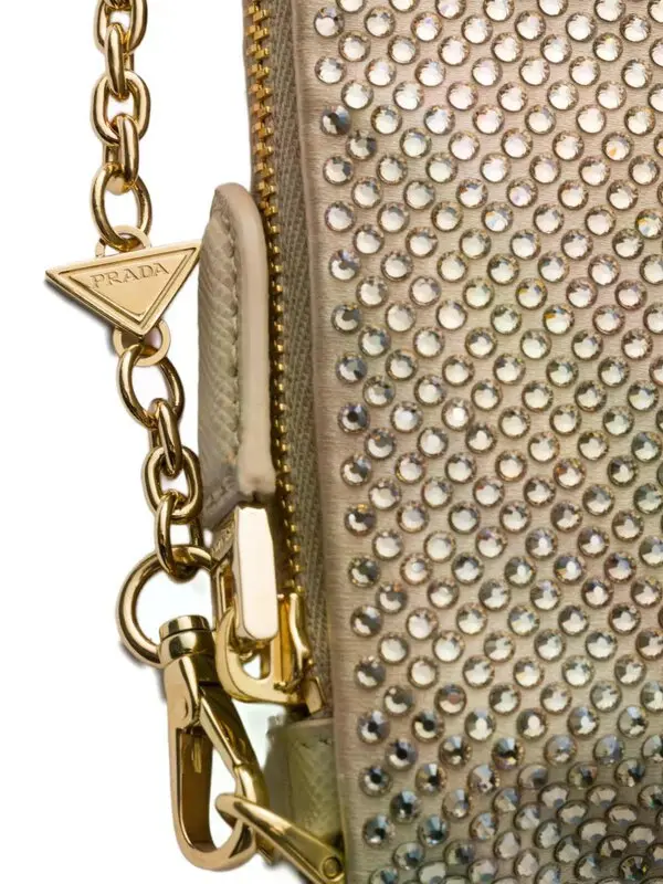 Prada Mini Crystal-studded Clutch