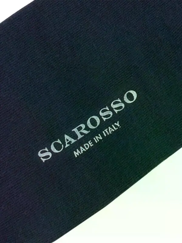 SCAROSSO Ribbed Trim Socks - Blue