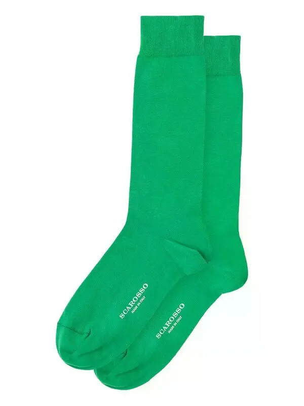 SCAROSSO Ribbed Socks - Green
