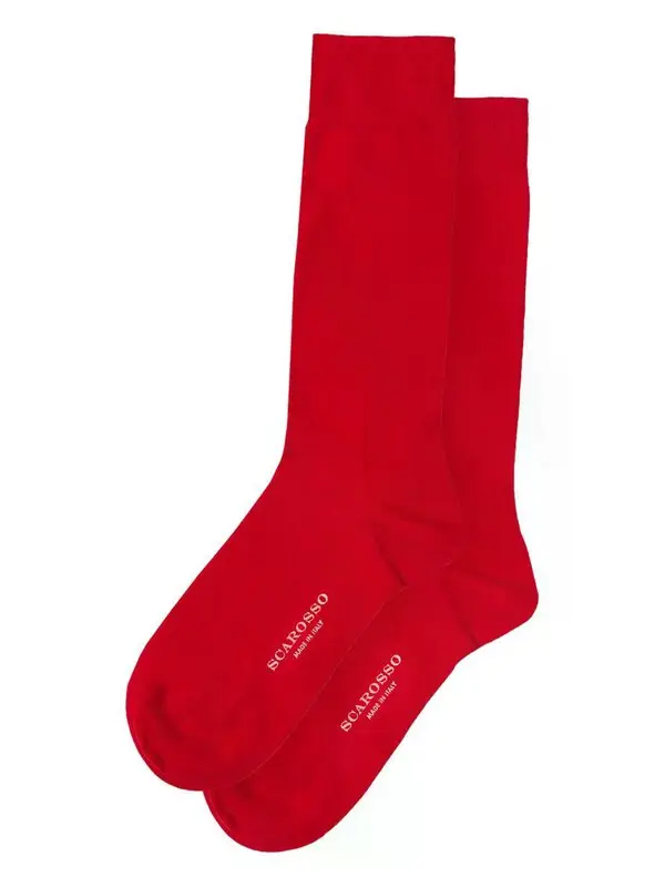 SCAROSSO Logo Socks - Red