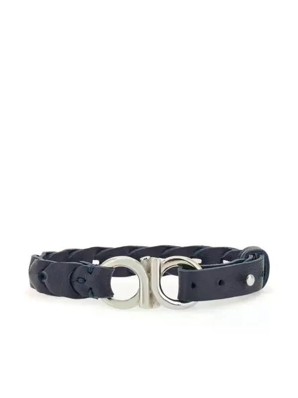 FERRAGAMO Braided Gancini-plaque Bracelet