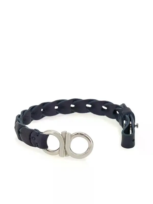 FERRAGAMO Braided Gancini-plaque Bracelet