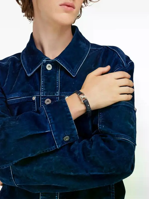 FERRAGAMO Braided Gancini-plaque Bracelet