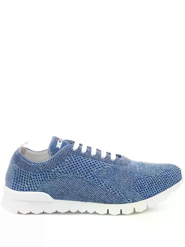 Kiton Textured Low-top Sneakers - Blue
