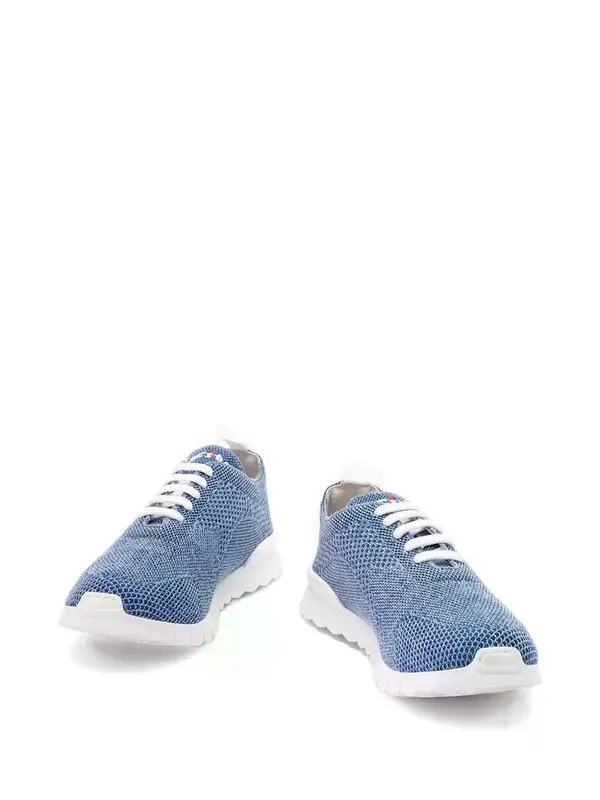 Kiton Textured Low-top Sneakers - Blue