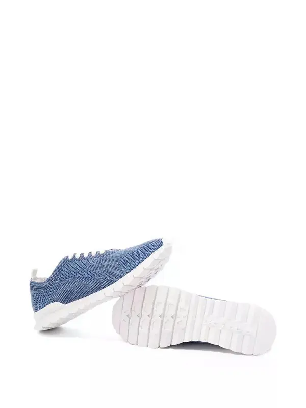Kiton Textured Low-top Sneakers - Blue