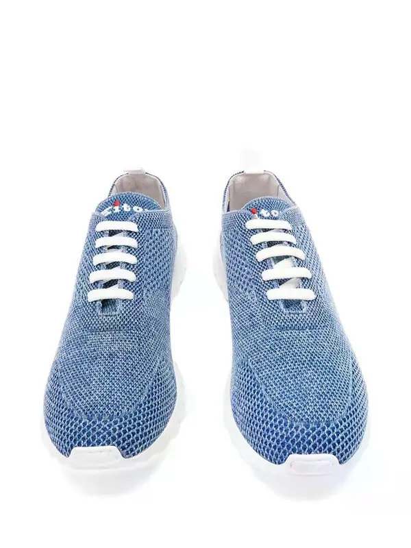 Kiton Textured Low-top Sneakers - Blue