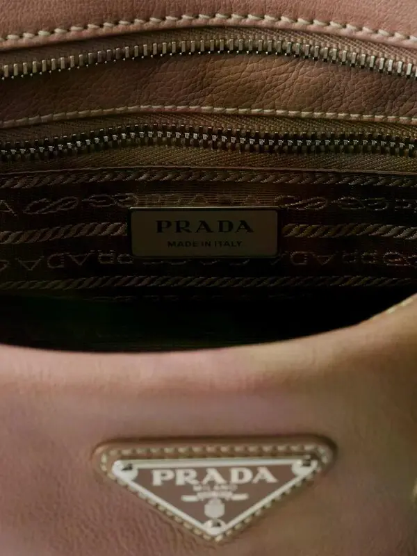 Prada Bonnie Medium Antiqued Leather Tote Bag - Brown