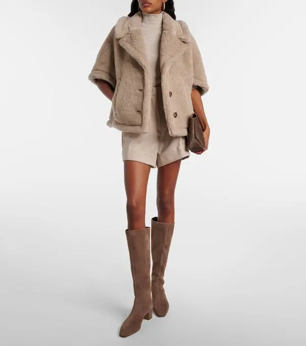AQUAZZURA Saint Honoré Suede Knee-high Boots - Brown