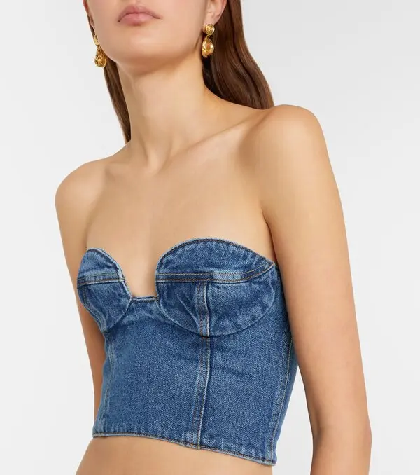 Magda Butrym Denim Bustier Top